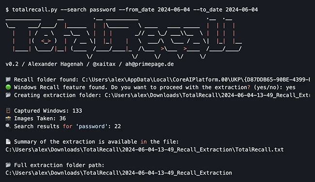 TotalRecall: robar los datos recopilados por Windows Recall - VHNGROUP ...
